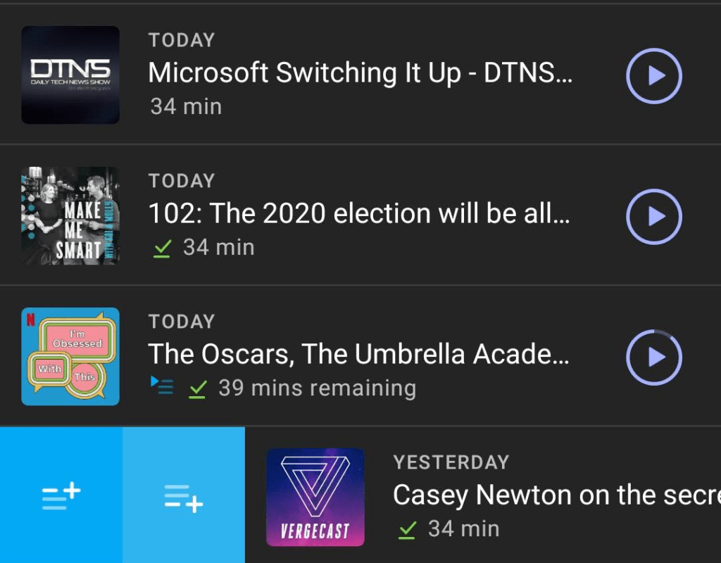 Continuous Playback From the Up Next Queue – Pocket Casts Support