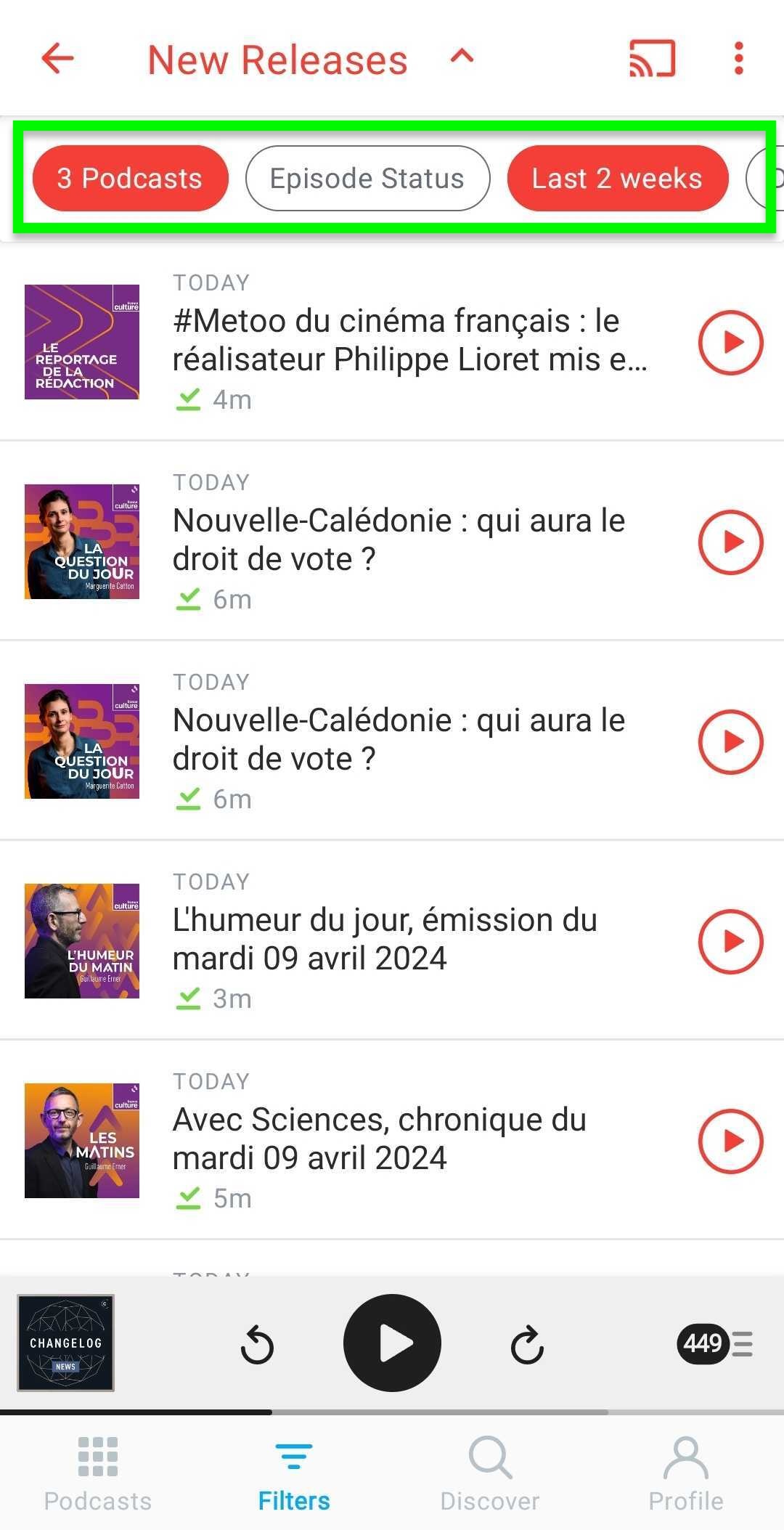 Episode Filters – Pocket Casts Support