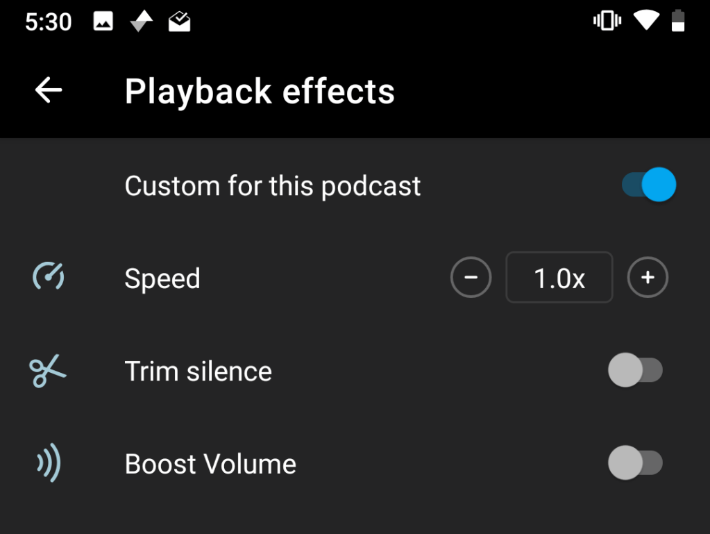Playback Effects – Pocket Casts Support
