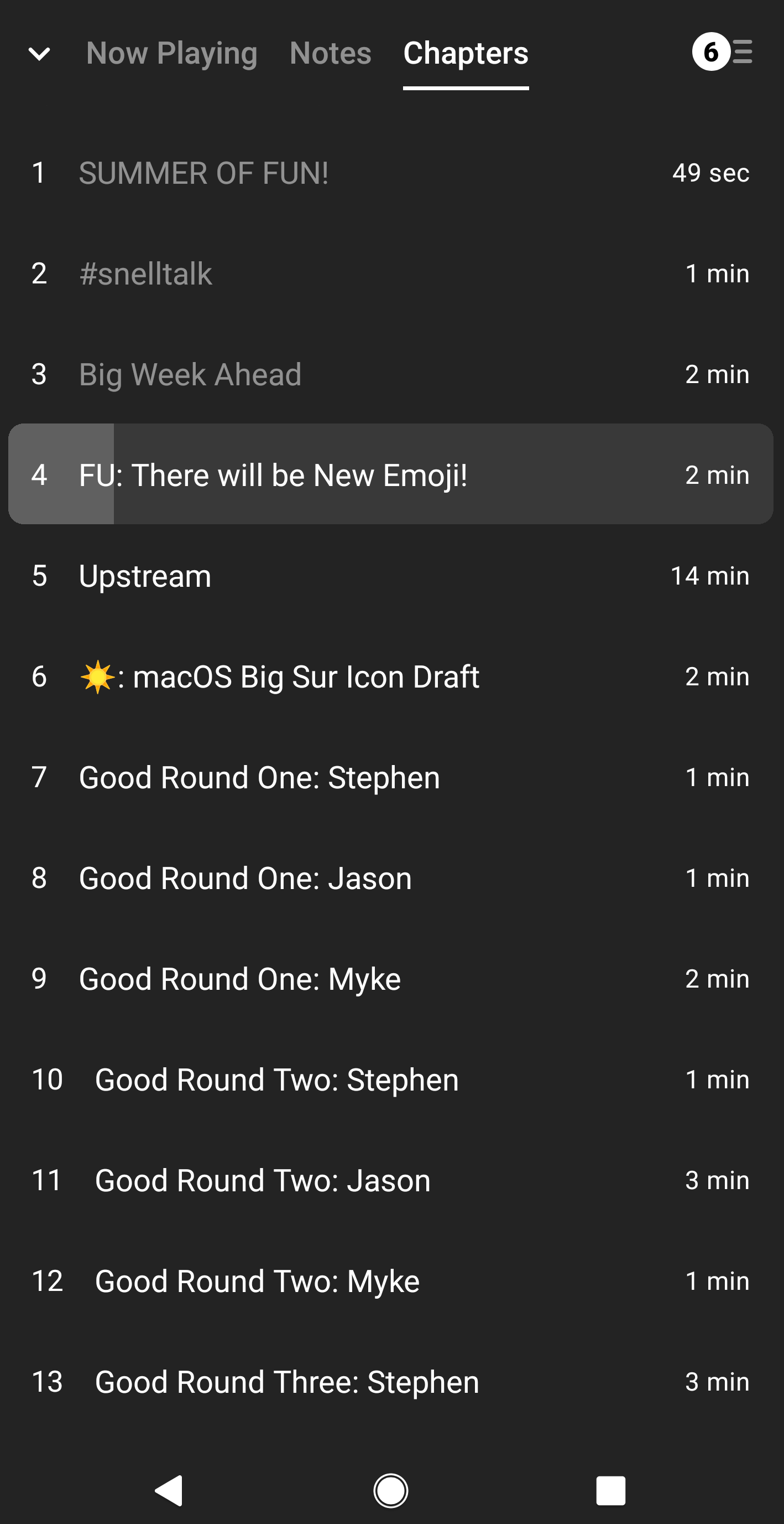 Chapters – Pocket Casts Support